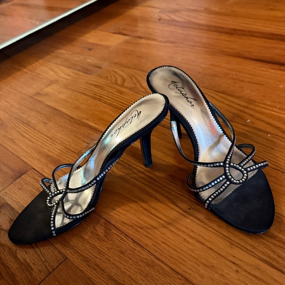 Metaphor | Shoes | Metaphor Black Heels With Kitten Heel And Open Back ...